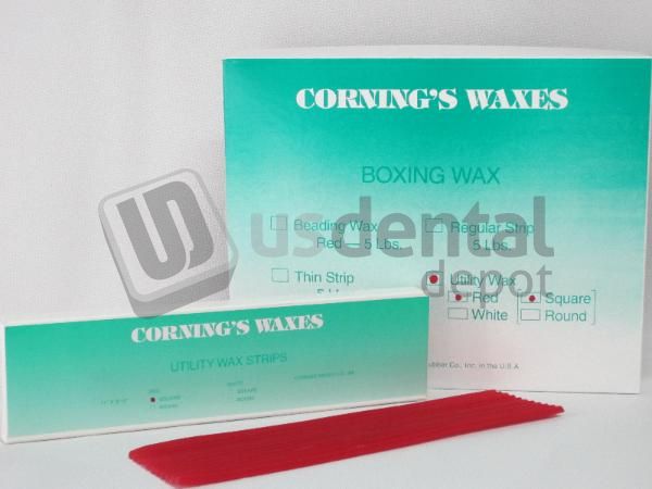 UTILITY WAX RED SQUARE 44PK | CORNING # 040-SR | US Dental Depot
