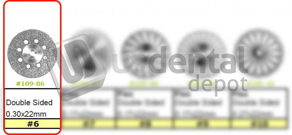 DIAM DIS #6 PERFORAT 22X0.30MM | META # 10906 | US Dental Depot
