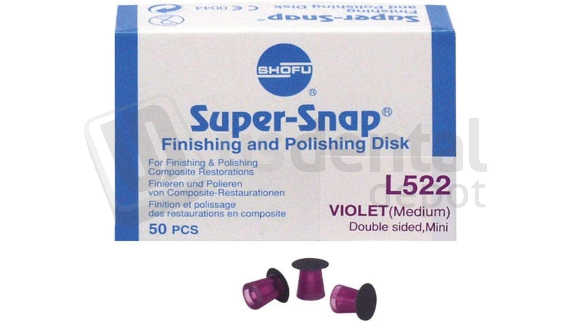 SUPER - SNAP DARK VIO DDISCS PK50 | SHOFU # L522 | US Dental Depot