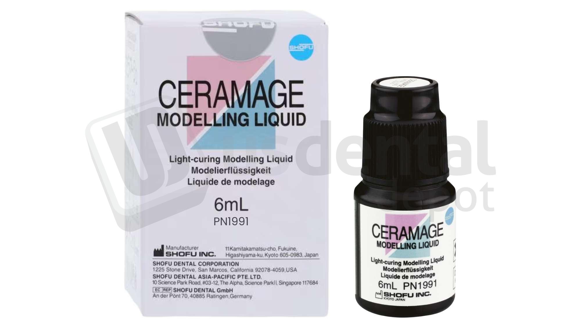 Ceramage Modeling Liquid 6ml | SHOFU # 1991 | US Dental Depot
