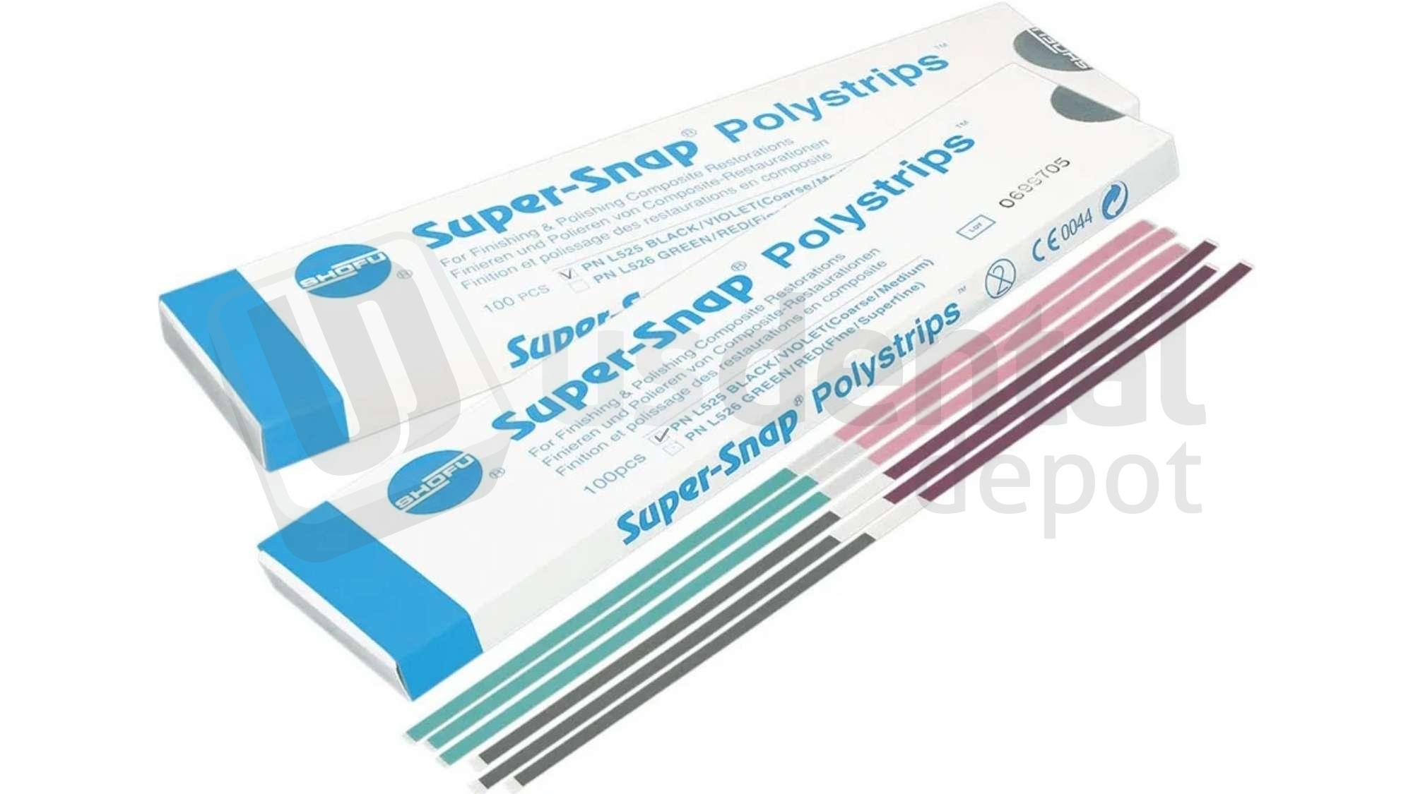 SUPER SNAP POLYSTRIPS CRS/MED 100PK | SHOFU # L525 | US Dental Depot