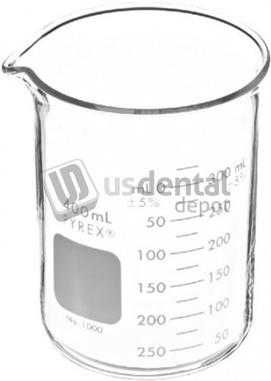 BEAKER & LID GLS-400 ML | ADS # B894-6 | US Dental Depot