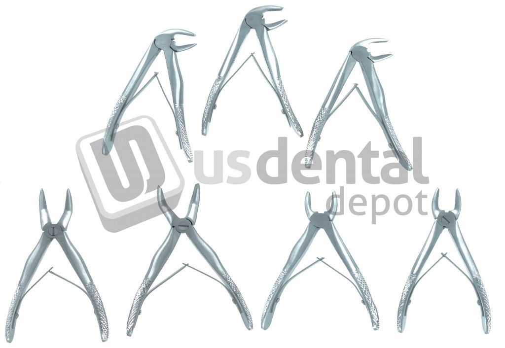 PEDO EXTRACT. FORCEPS KIT 7PCS | ECCO # 402381 | US Dental Depot