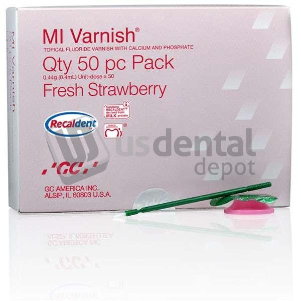 MI VARNISH FRESH STRAWBERRY, 50 UNI | GC America # 442500 | US Dental Depot