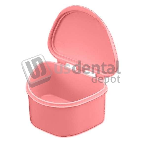 PLASDENT DENTURE BOX - LIGHT PINK 1 | PLASDENT # 200BTH-6 | US Dental Depot