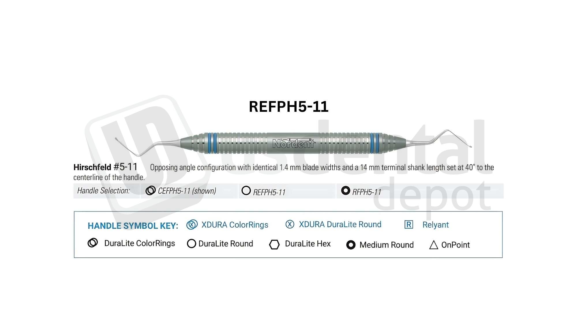 PERIODONTAL FILE, DE, HIRSCHFELD #5 | NORDENT # REFPH5-11 | US Dental Depot