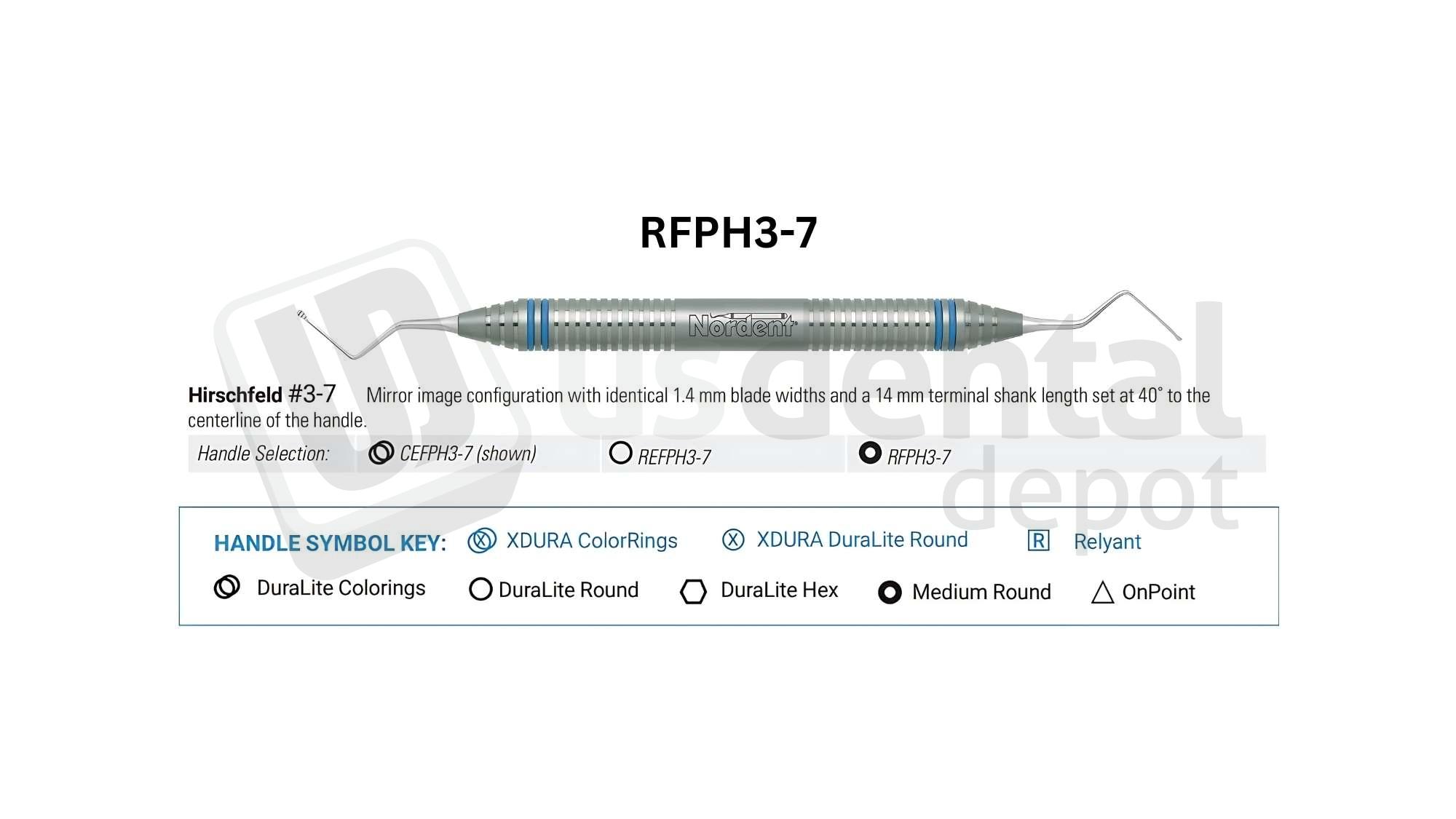 Periodontal File, DE, Hirschfeld #3 | NORDENT # RFPH3-7 | US Dental Depot