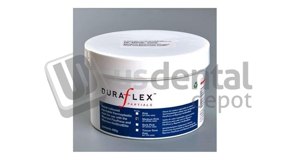 DURAFLEX RESIN TRUE PINK MED 6PKG | MYERSON # DF-TTP-400G | US Dental Depot