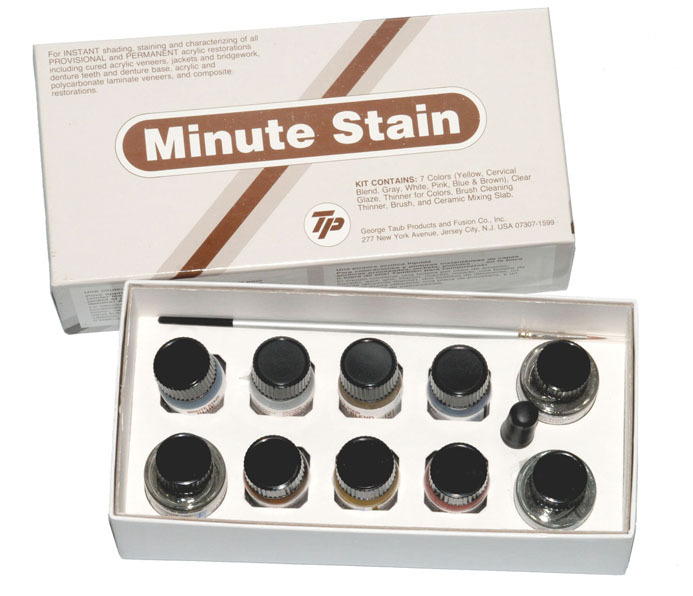 MINUTE STAINS KIT SMALL 7 BOTT | TAUB # 01-1020 | US Dental Depot